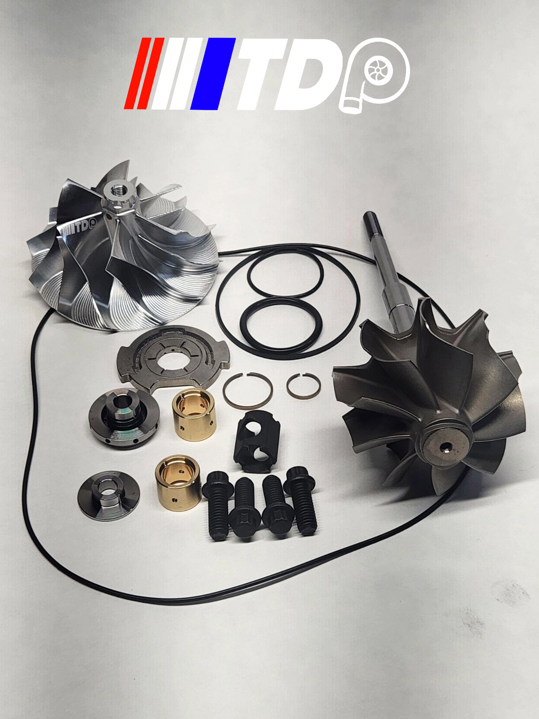 04-05 LLY 6.6 Duramax 68mm Comp Cover, 10 Blade Turbine, 68mm Billet W ...