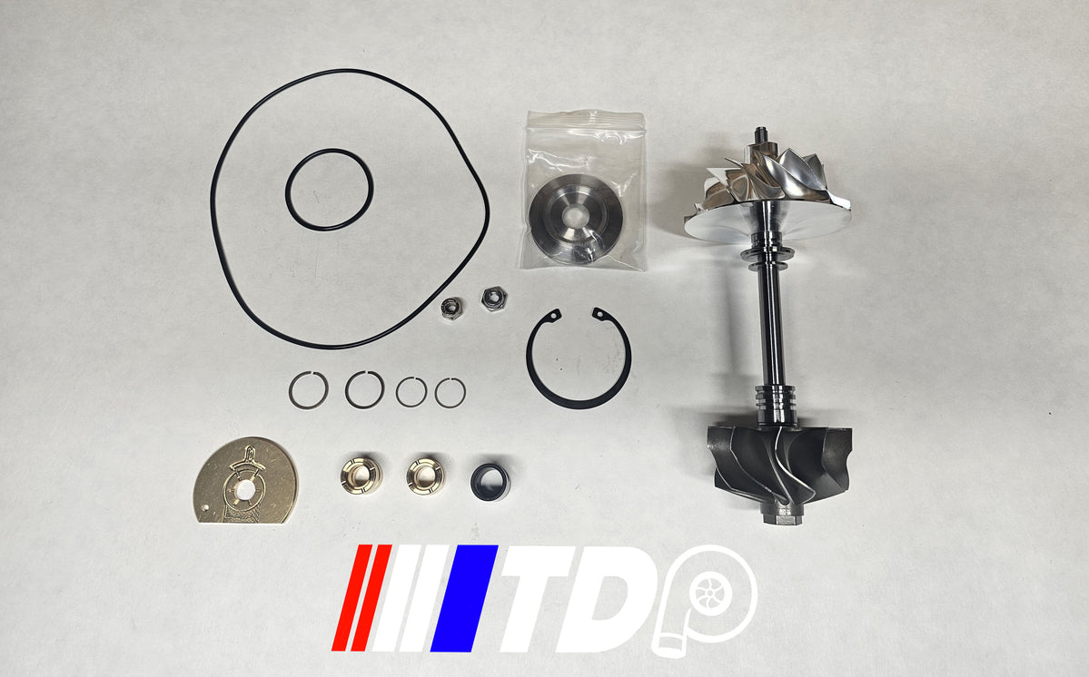17-23 Chevy Duramax L5P Turbo Rebuild Kit With Billet Wheel and 10 Bla ...